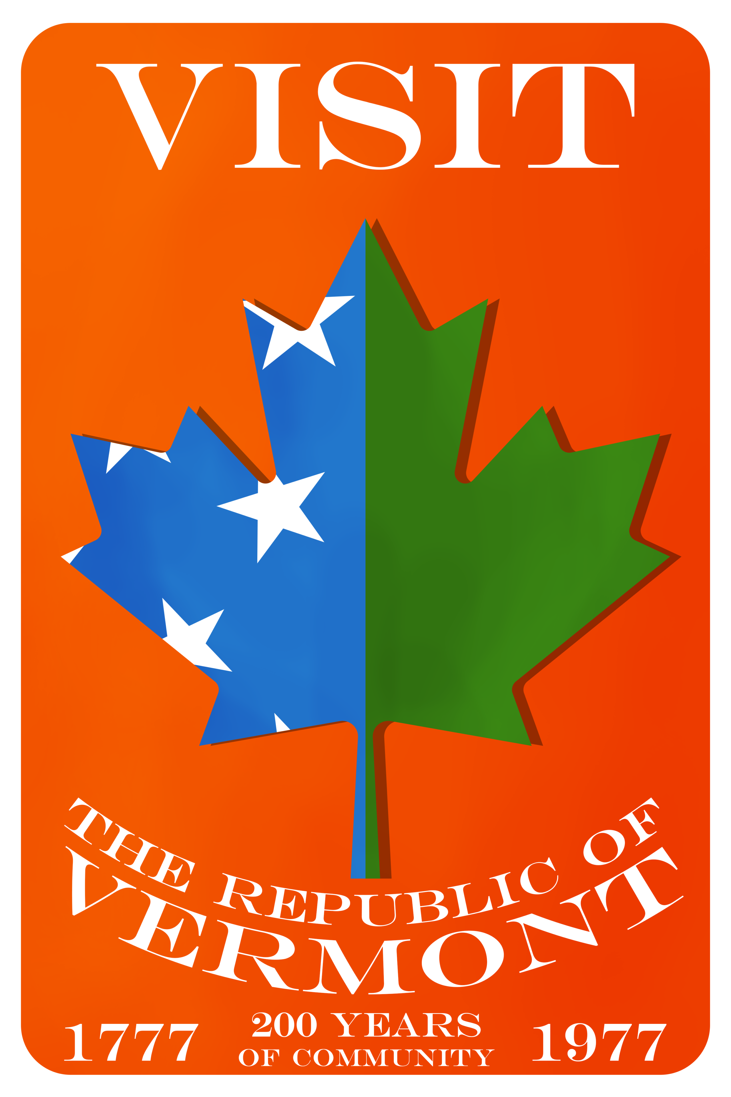 Republic of Vermont Travel Poster - COLE FEKERT